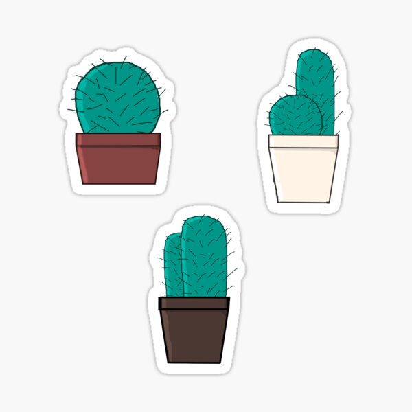 "Cute Cacti" Sticker for Sale by Izobell | Redbubble