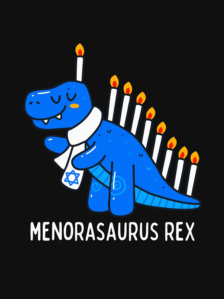 "Kids Menorasaurus Rex Jew Dino Trex Toddler Boys Hanukkah Kids " T ...