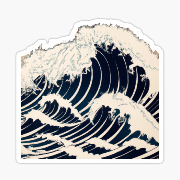 "Tsunami Wave Japanese Art" Sticker for Sale by TsunamiBlue | Redbubble