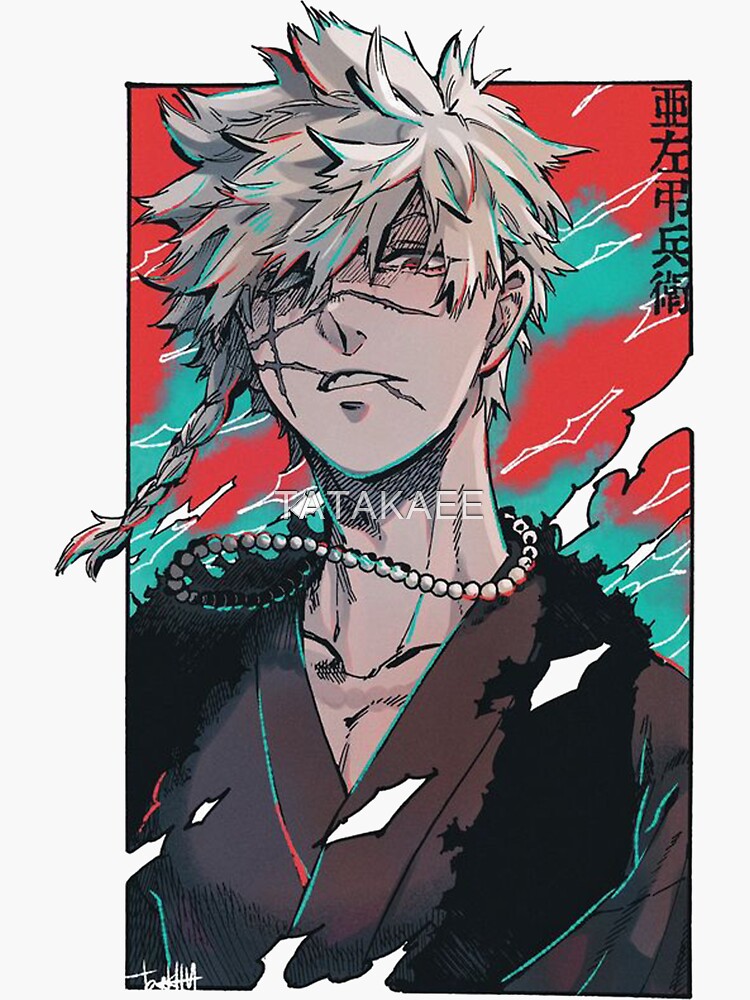 "Hell's Paradise Aza Chobe" Sticker for Sale by TATAKAEE | Redbubble