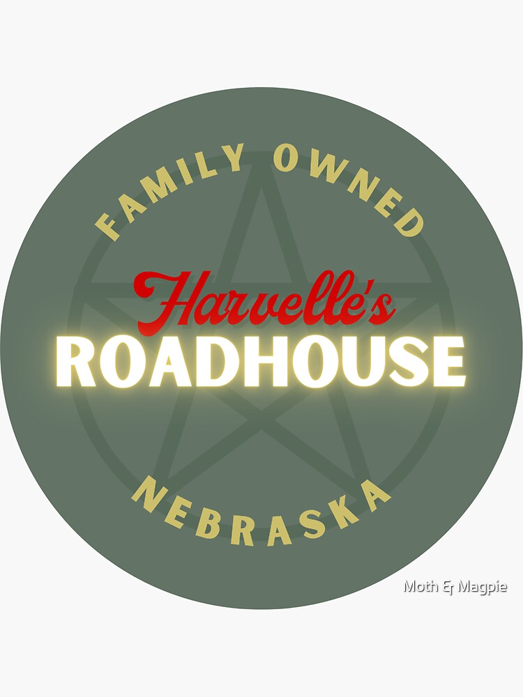 "Harvelle's Roadhouse" Sticker for Sale by Moth & Magpie | Redbubble