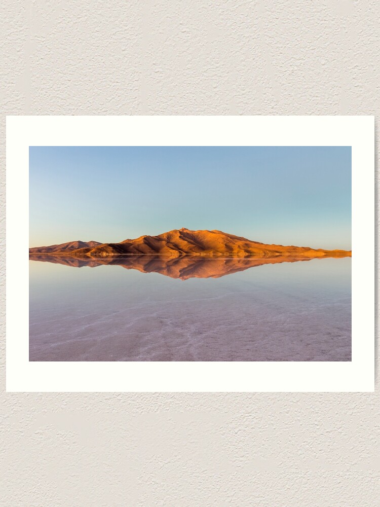 "Mountains and their reflection, Salar de Uyuni during sunrise ...