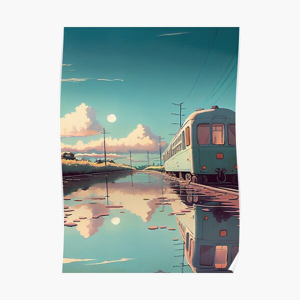 "Retro Anime Style Old Japanese Train" Poster for Sale by KaPrints ...