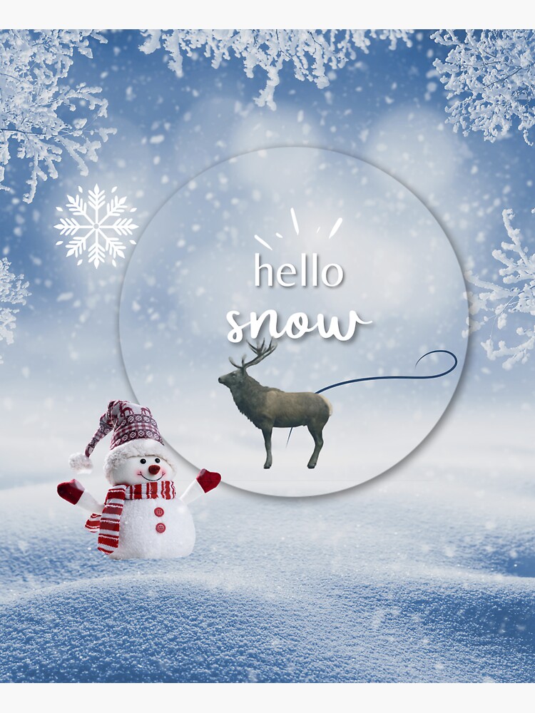 "hello Laughing snow Man" Sticker for Sale by sanaafashion | Redbubble