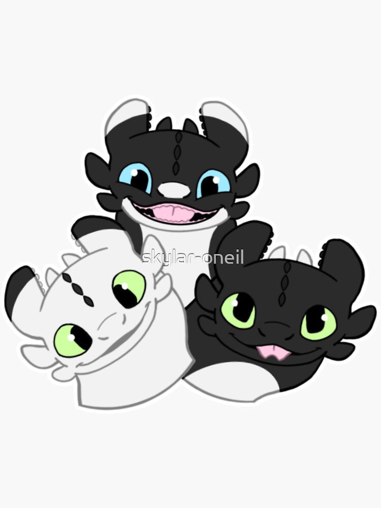 "HTTYD Nightlights (Dart, Ruffrunner, Pouncer)" Sticker for Sale by ...