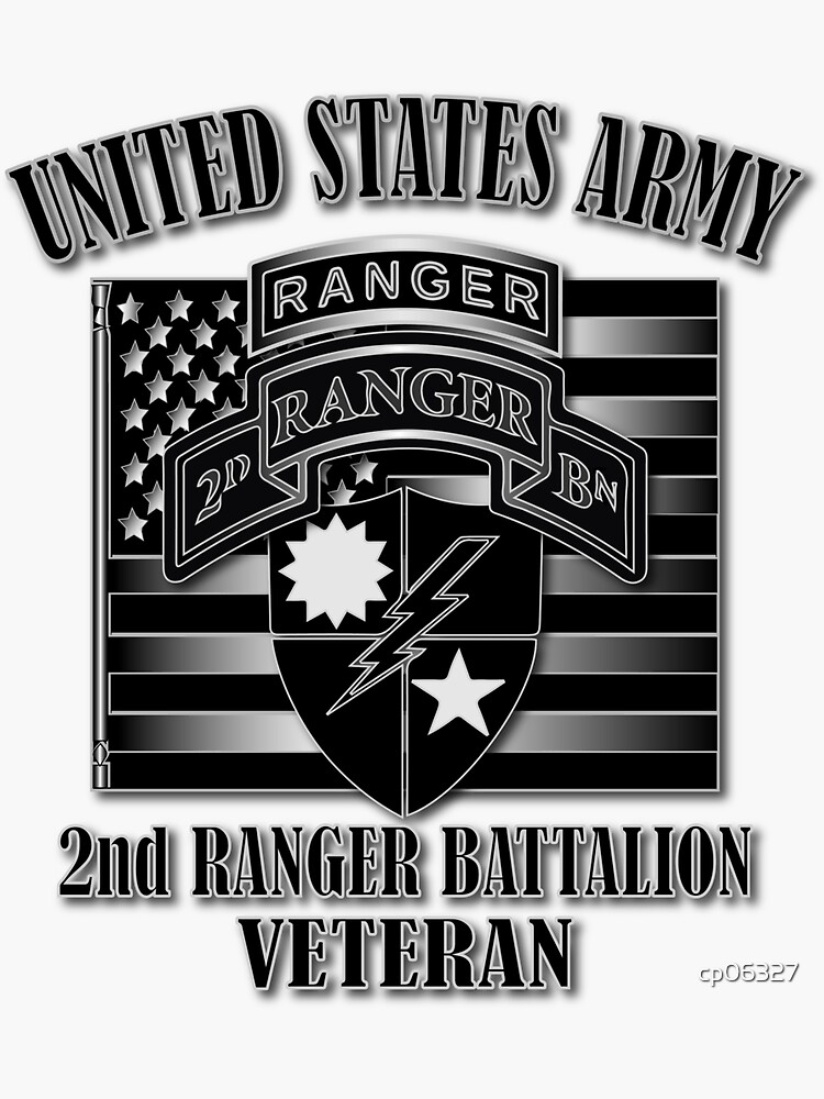 "2nd ranger Battalion- Veteran" Sticker for Sale by cp06327 | Redbubble