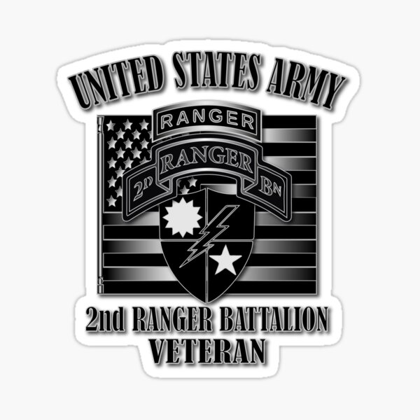 "2nd ranger Battalion- Veteran" Sticker for Sale by cp06327 | Redbubble