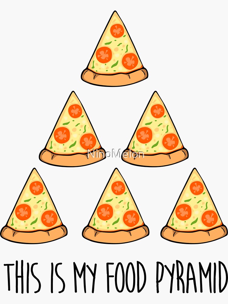 "This is my food pyramid" Sticker for Sale by NinoMelon | Redbubble