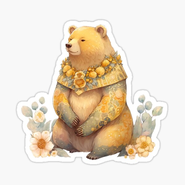 "golden bear" Sticker for Sale by MckennaiiShop | Redbubble