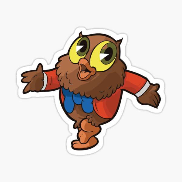 "Owl Jolson - I Wanna Sing-A" Sticker for Sale by MikelPikel | Redbubble