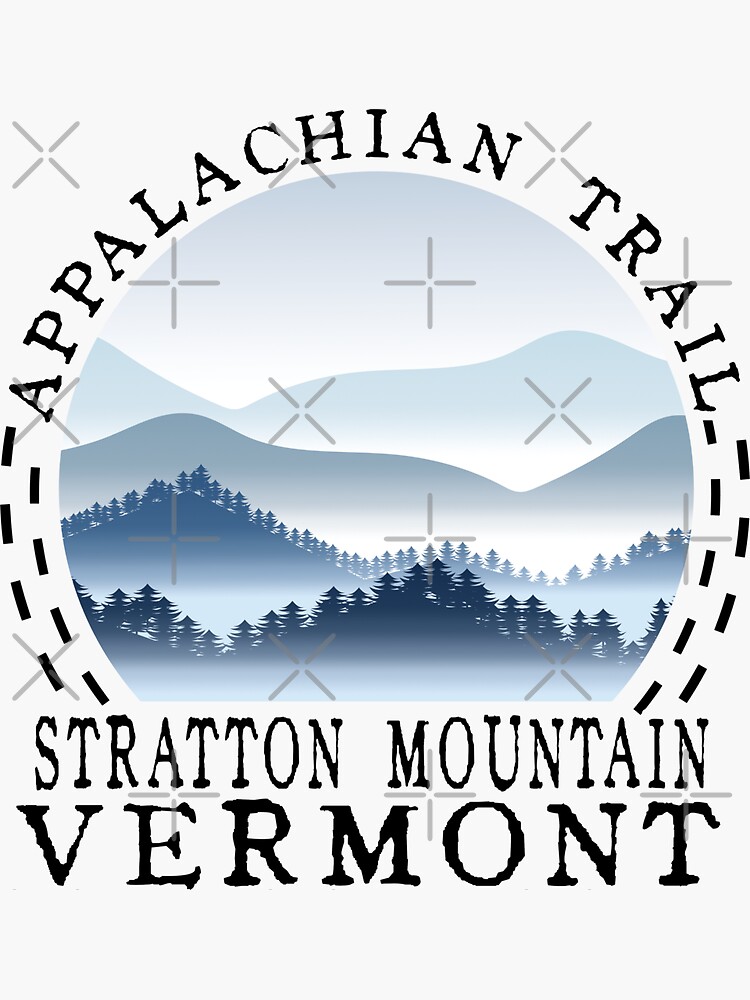 "Appalachian Trail Hikers Hiking at Stratton Mountain Vermont" Sticker ...