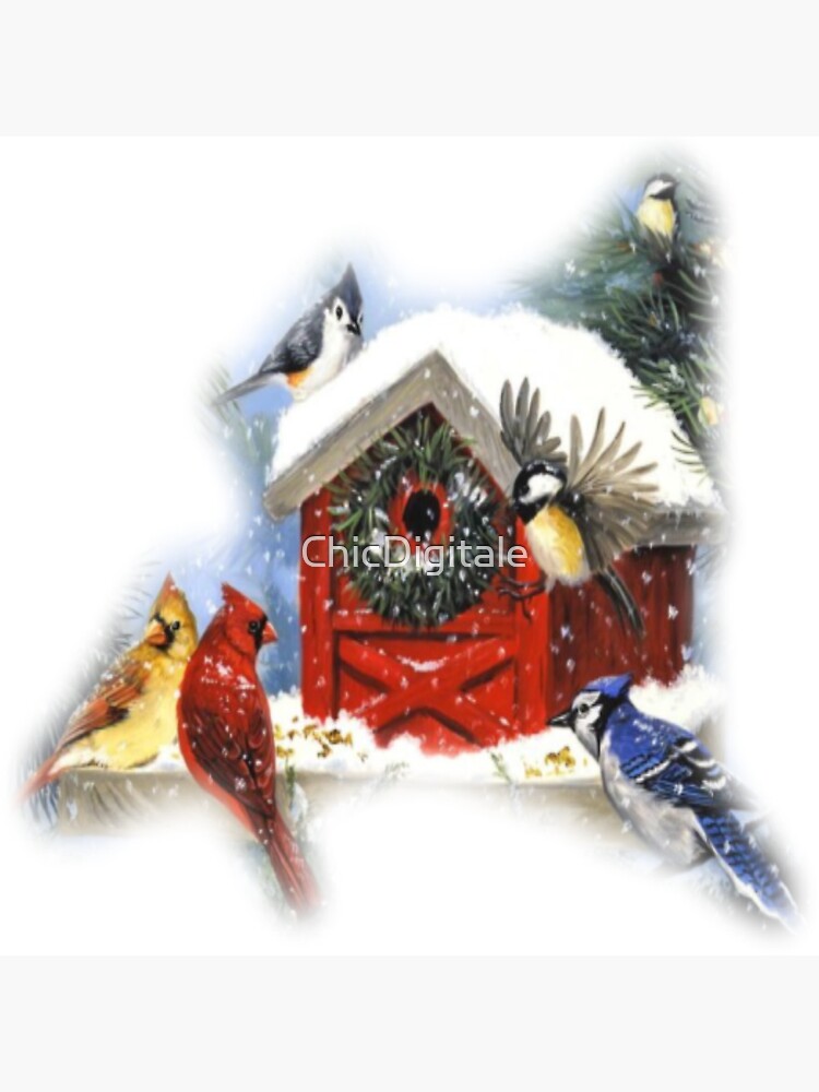 "Wild bird feeder in Canada.Posters" Sticker for Sale by MlleRedbubble ...