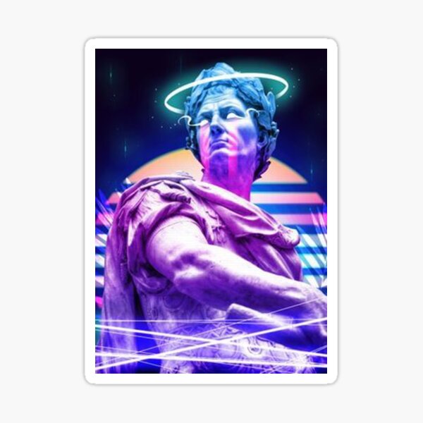 "Greek Synthwave Retro Statue" Sticker for Sale by gothichousee | Redbubble