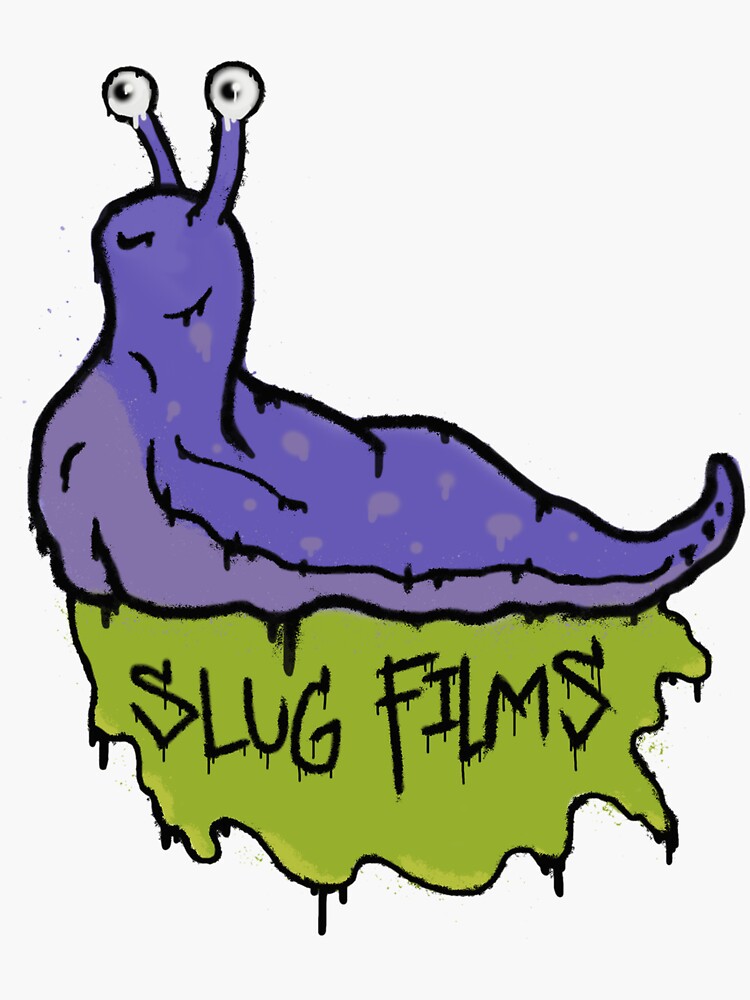 "SLUG FILMS Purple Logo" Sticker for Sale by Slug-Films-Shop | Redbubble