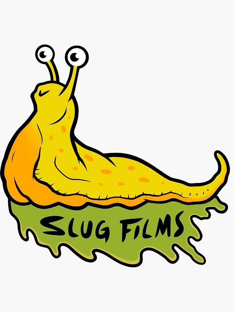 "SLUG FILMS Yellow Logo" Sticker for Sale by Slug-Films-Shop | Redbubble