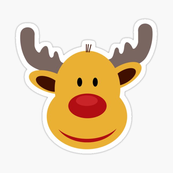 "reindeer head" Sticker for Sale by thibaultstyle | Redbubble