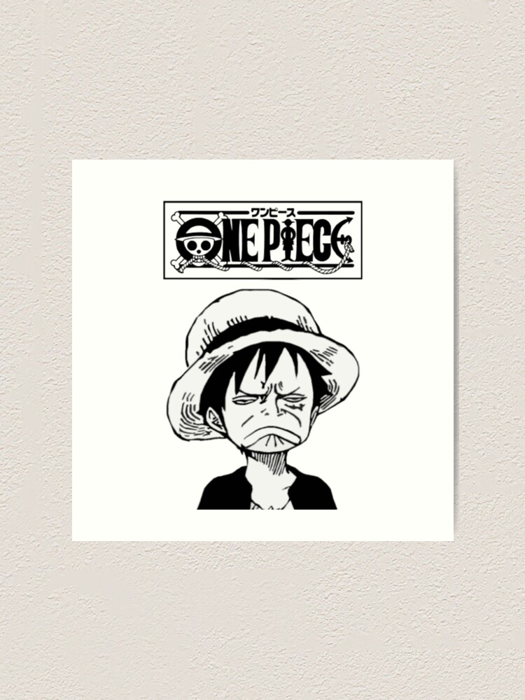 "One piece! Luffy Sad Face" Art Print for Sale by LivinHailey | Redbubble