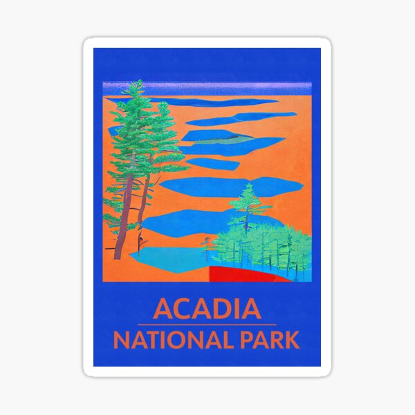"Acadia National Park | Vintage American National Park, Colorful ...