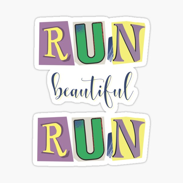 "Run - BTS" Sticker for Sale by Fangirlismee | Redbubble