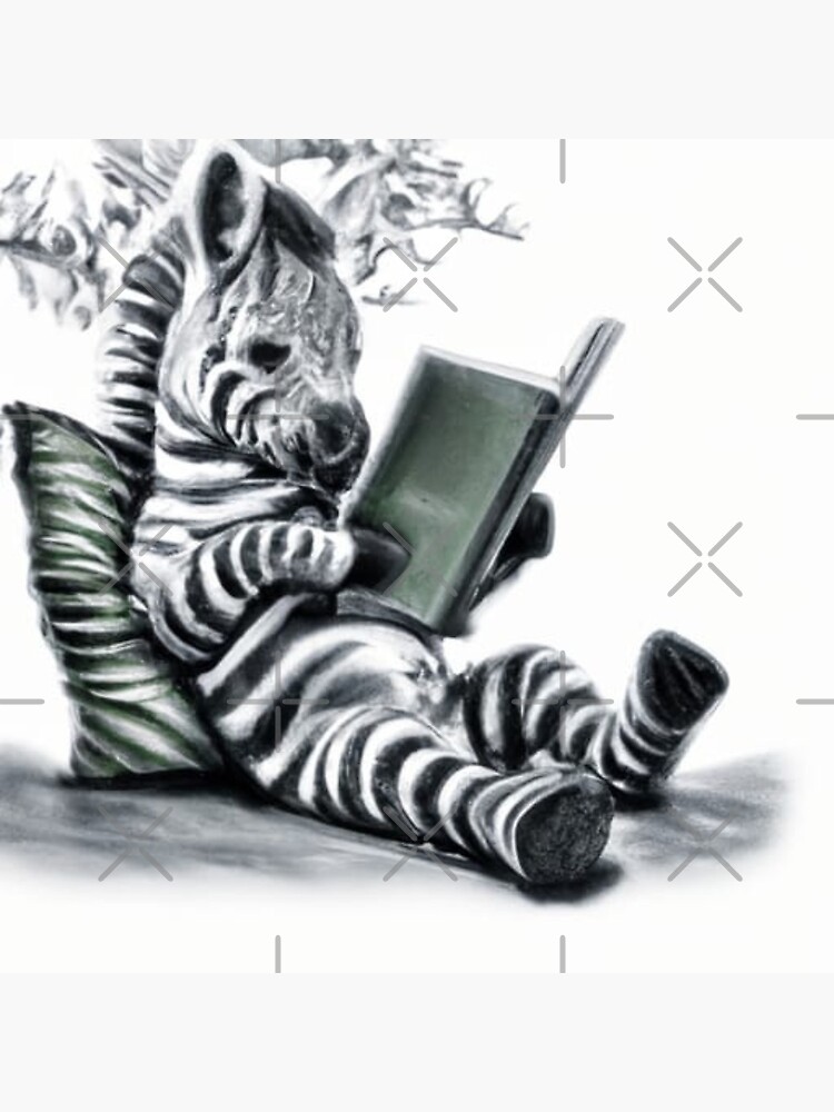 "Baby Zebra Reading a Book - Pencil Sketch" Poster for Sale by ...