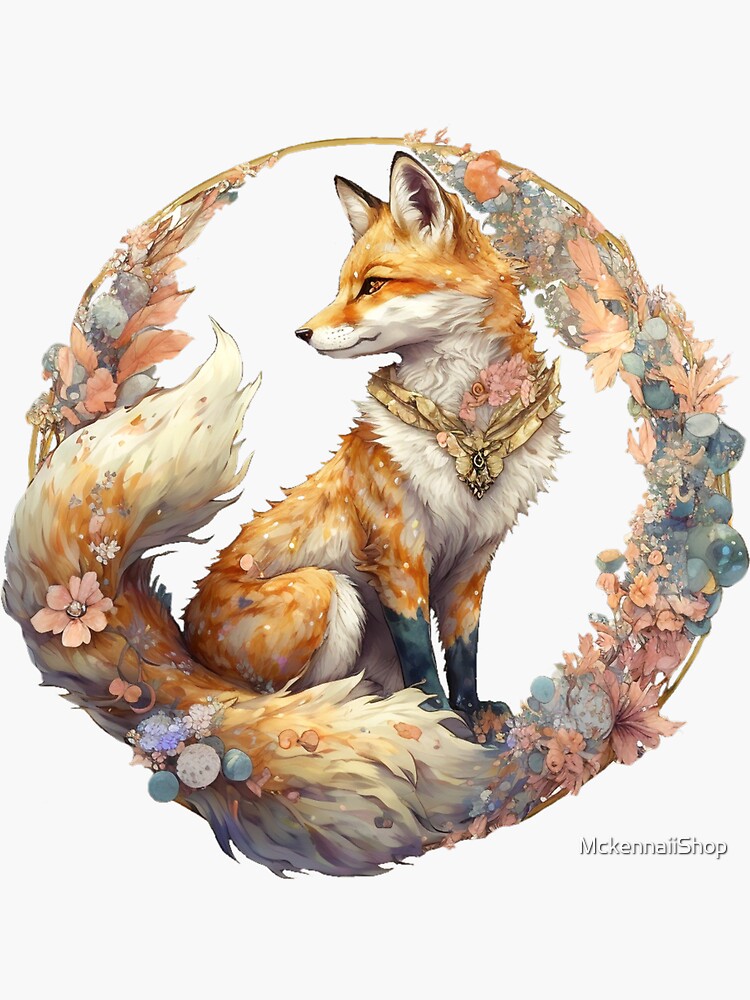 "two tailed fox" Sticker for Sale by MckennaiiShop | Redbubble