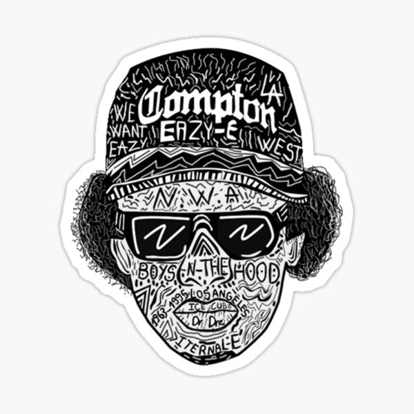 "Rapper easy-e compton design" Sticker for Sale by FitFisher | Redbubble
