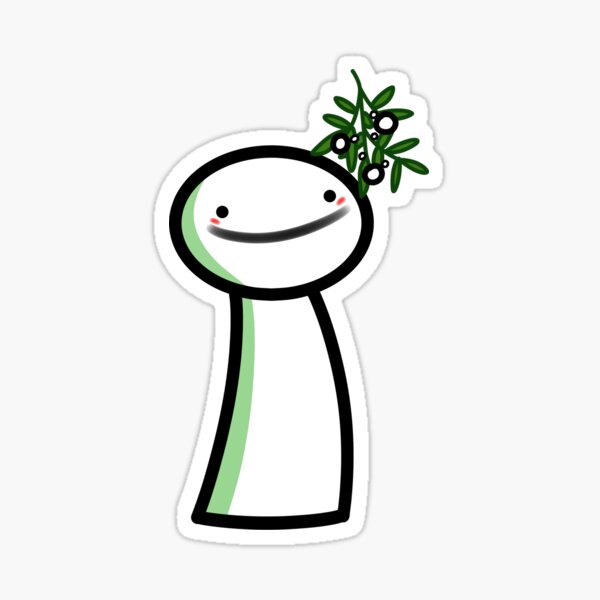 "Dream blob under the mistletoe" Sticker for Sale by Vixydraws | Redbubble