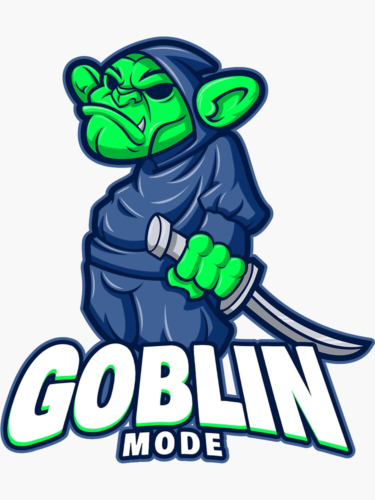 "Goblin Mode Dank Funny Meme Design - Word of the year 2022" Sticker ...