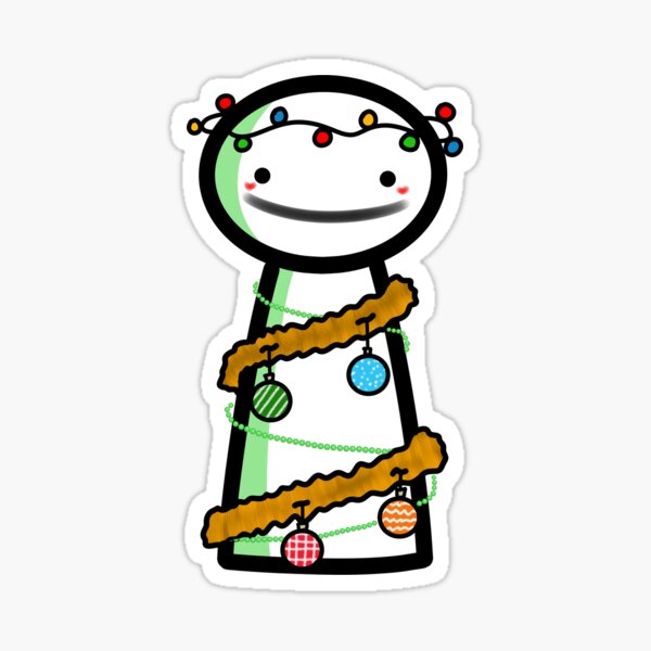 "Dream blob as a christmas tree" Sticker for Sale by Vixydraws | Redbubble