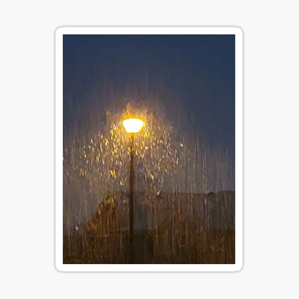 "Streetlight on a rainy night" Sticker for Sale by VestigesofHome ...