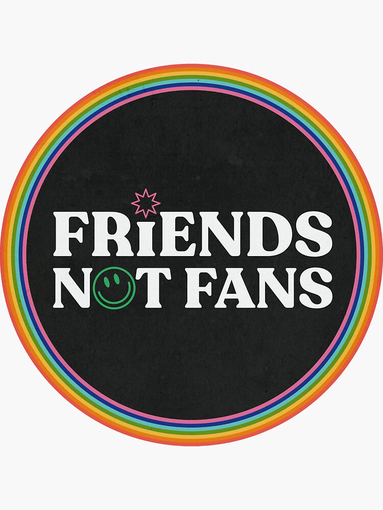 "Friends Not Fans Logo Sticker" Sticker for Sale by friendsn0tfans ...