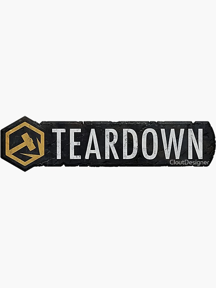 "Teardown Logo" Sticker for Sale by CloutDesigner | Redbubble