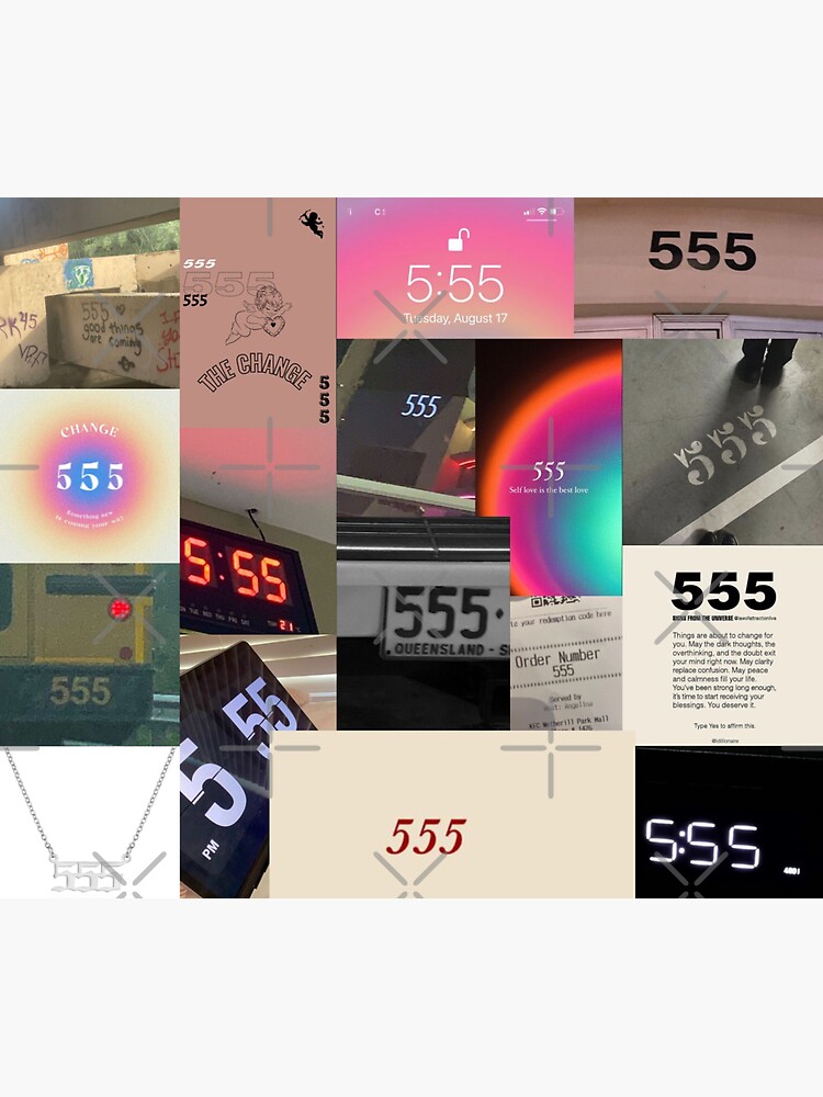 "555 angel number aesthetic collage" Sticker for Sale by morgananjos ...