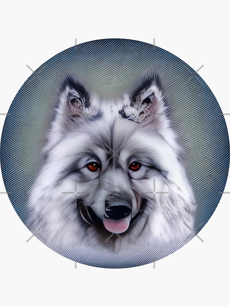 "Cute Keeshond Dog" Sticker for Sale by CorneliusDesign | Redbubble