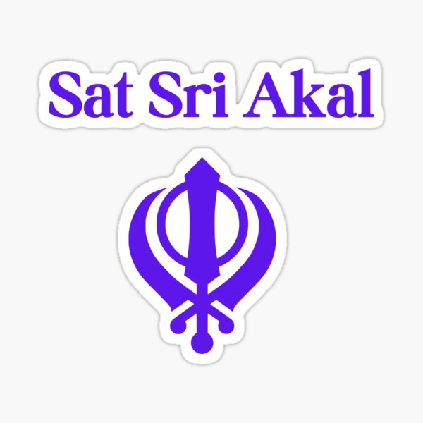 "Sat Sri Akal Purple" Sticker for Sale by selfimproved | Redbubble