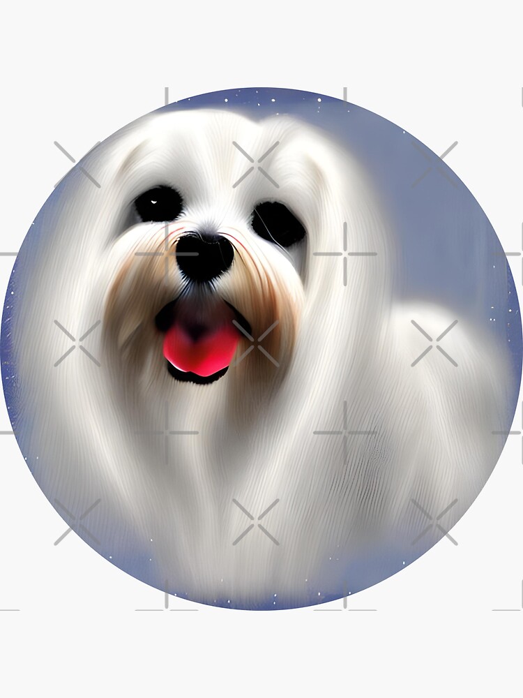"Cute Maltese Dog" Sticker for Sale by CorneliusDesign | Redbubble