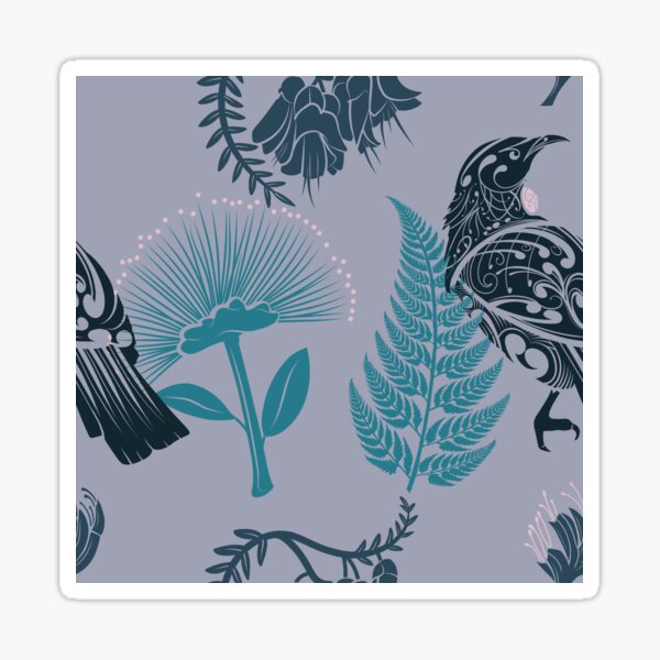"New Zealand Native Tui Bird on a Grey background." Sticker for Sale by ...