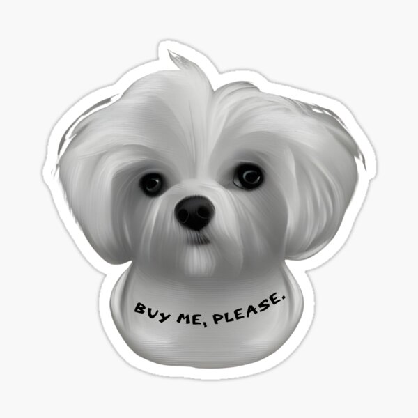 "Cute Maltese Dog" Sticker for Sale by The Love Quill | Redbubble
