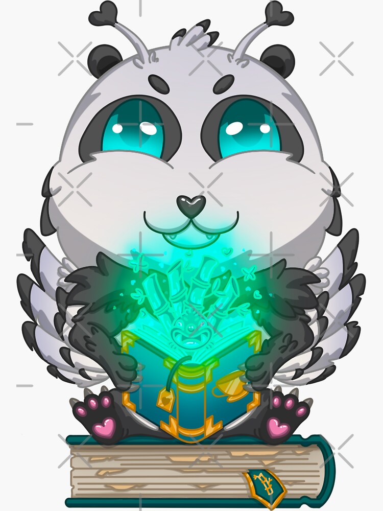 "Panda fairy - Cryptid Buddies #33" Sticker for Sale by thecryptidcafe ...