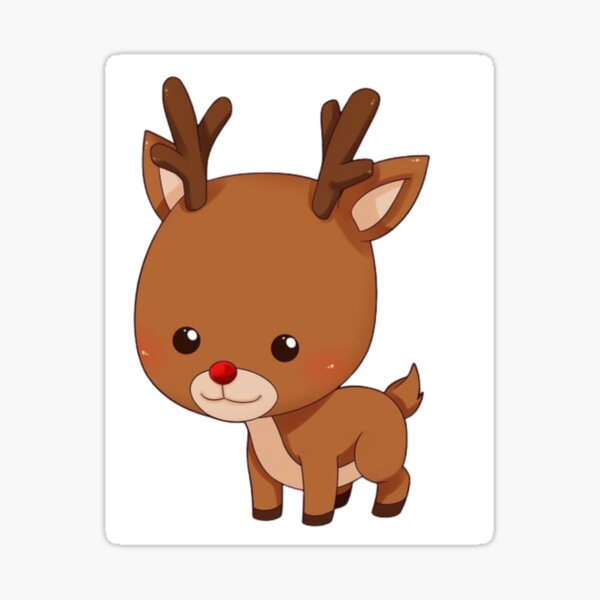 "rudolph reindeer" Sticker for Sale by mmarijja | Redbubble
