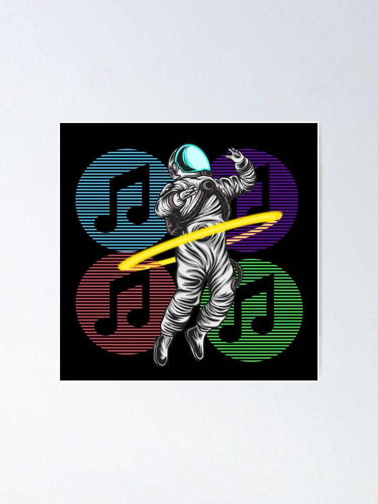 "Floating Musical Astronaut Music Notes " Poster for Sale by ...