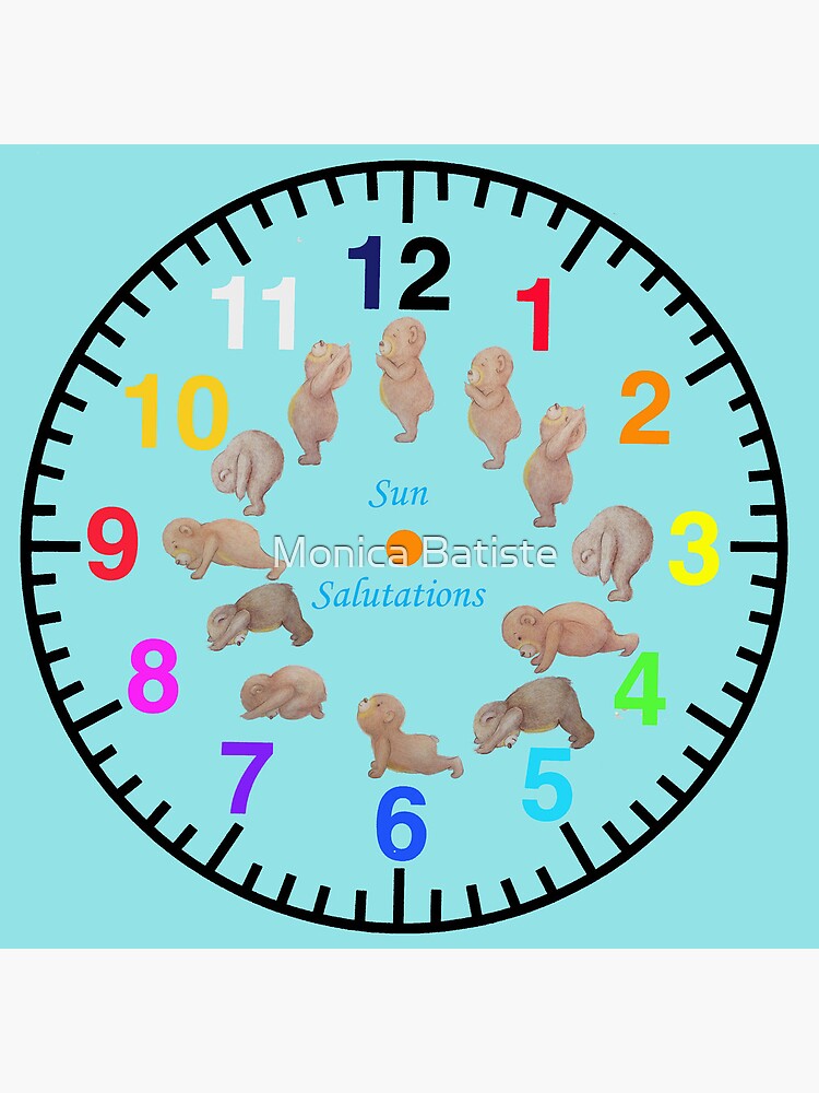 "12 Sun Salutations with Yoga Bear " Poster for Sale by MonicaArtist ...