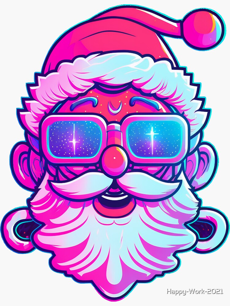 "funky space santa / father christmas / funny / fun" Sticker for Sale ...