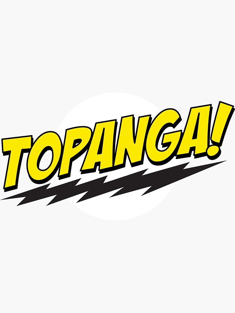 "Topanga!" Sticker for Sale by nicdennisdesign | Redbubble