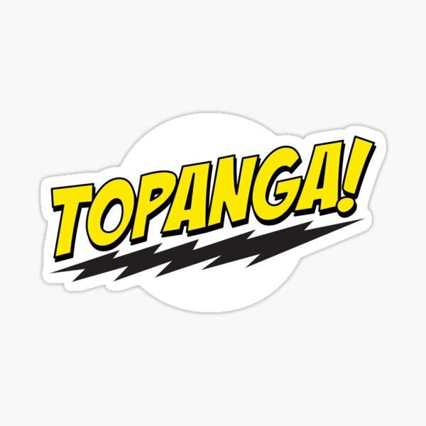 "Topanga!" Sticker for Sale by nicdennisdesign | Redbubble