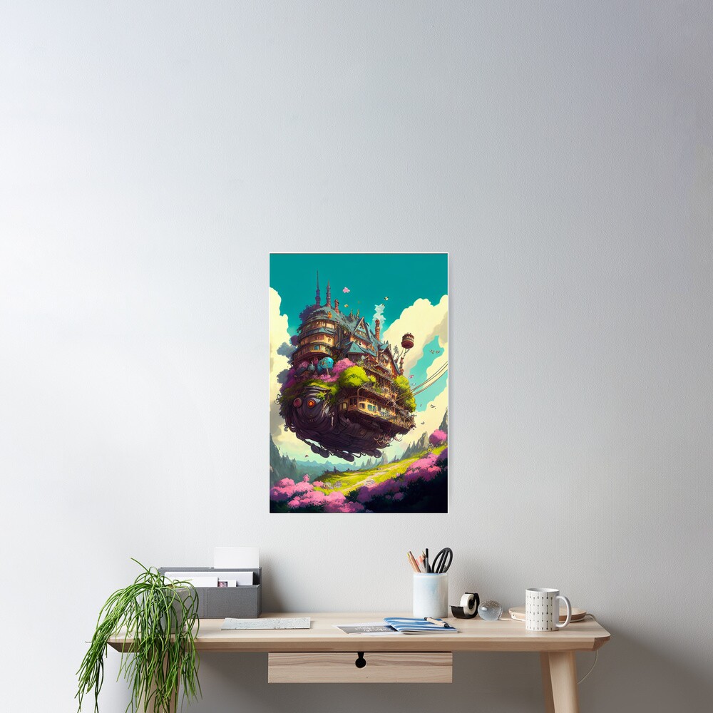 "Flying Castle" Poster for Sale by rudekitten | Redbubble