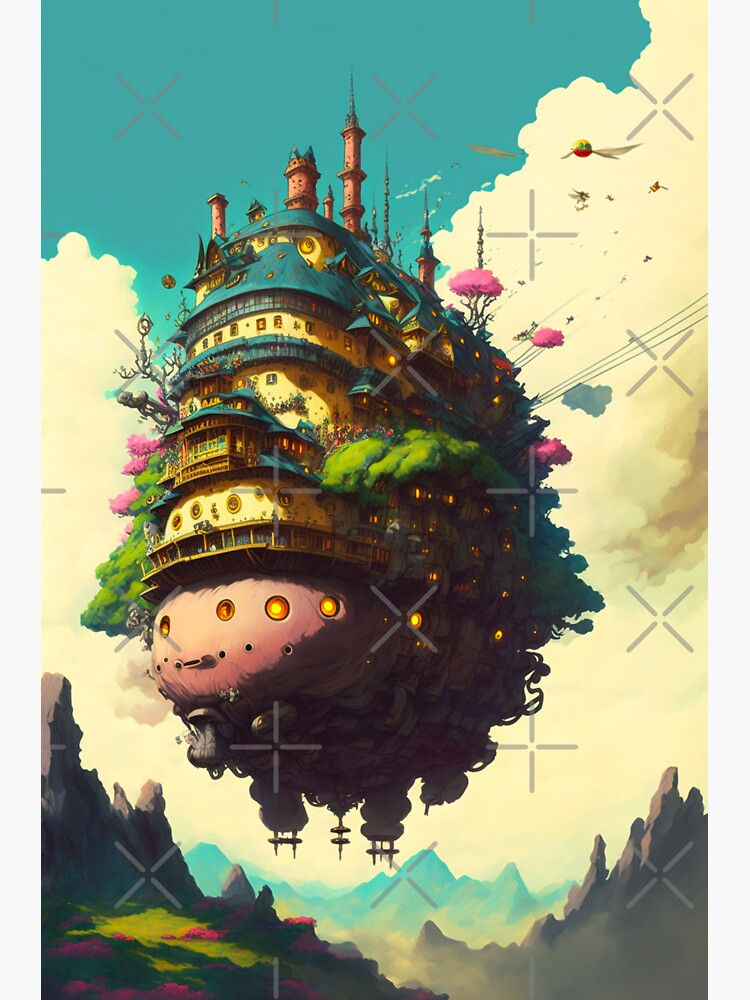 "Flying Castle" Sticker for Sale by rudekitten | Redbubble