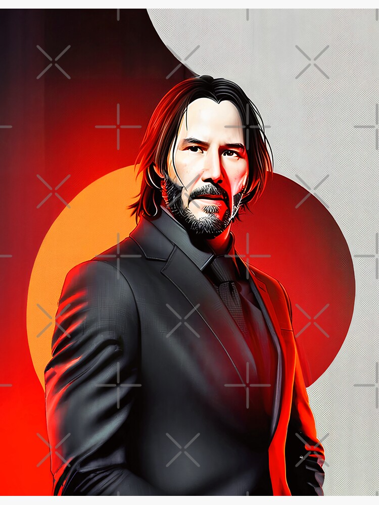 "Mr. John Wick Perfect Painting" Sticker for Sale by gan-vogh | Redbubble