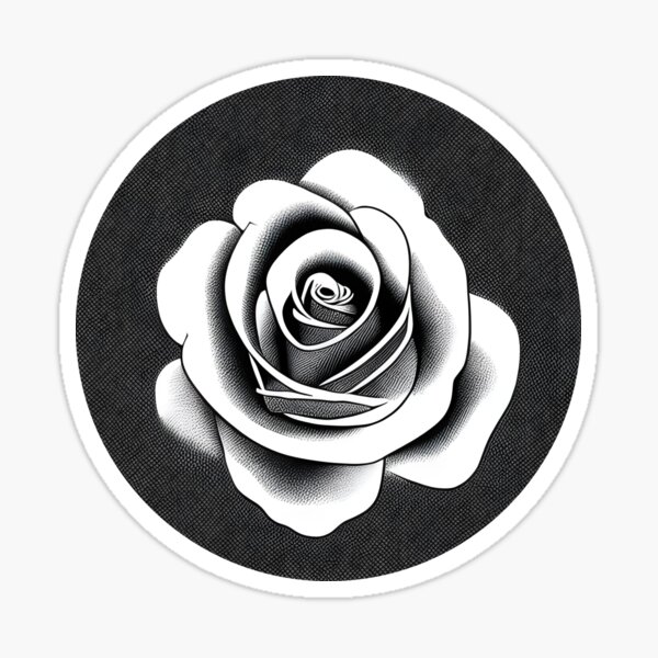 "Rose outline artwork" Sticker for Sale by gramizzia | Redbubble