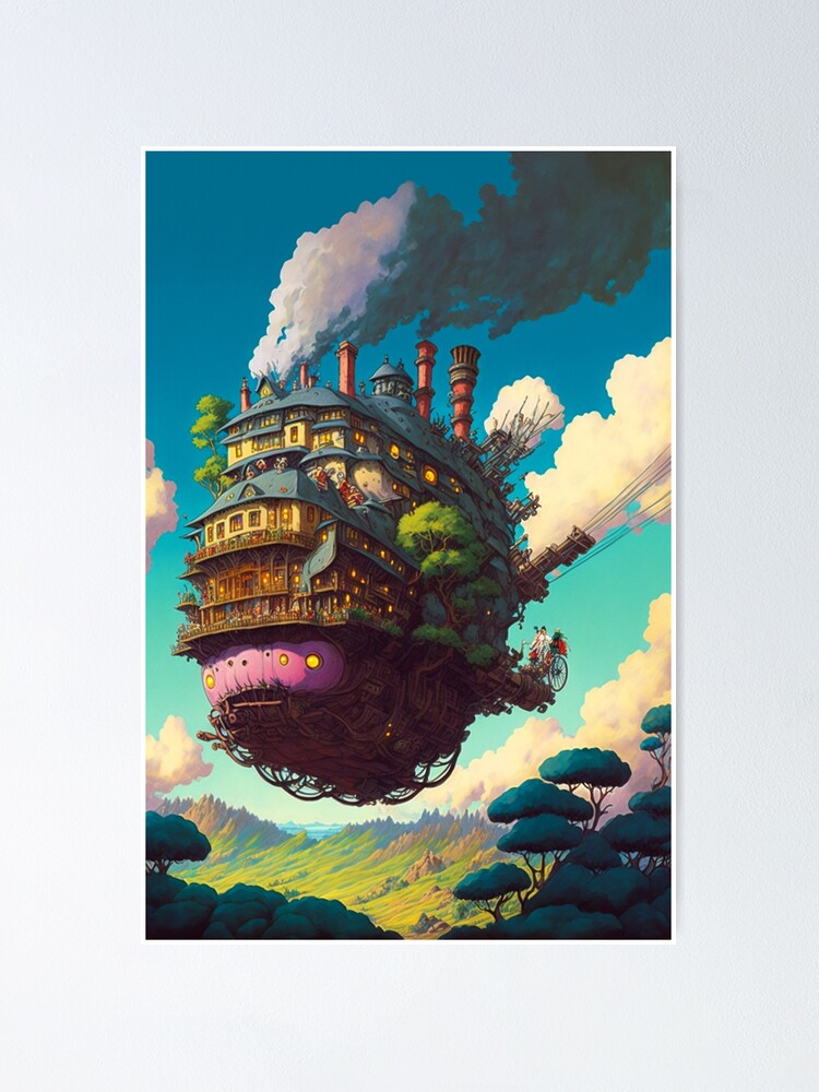 "Flying Castle" Poster for Sale by rudekitten | Redbubble